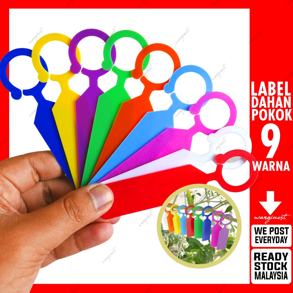 Plant Tag Kebun Label Ring Hanging Flower Penanda Nama Dahan Pokok ...
