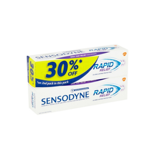 Sensodyne Rapid Relief Original 2x100g Daily Fast Relief Toothpaste 2 x ...