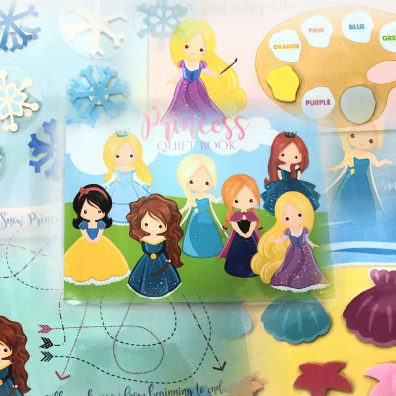 Princess quiet book | Buku Interaktif | Montessori toys Early learning ...