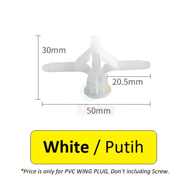 PVC Wing Plug Butterfly Plug Partition Nylon Anchor Wallplug Drywall ...
