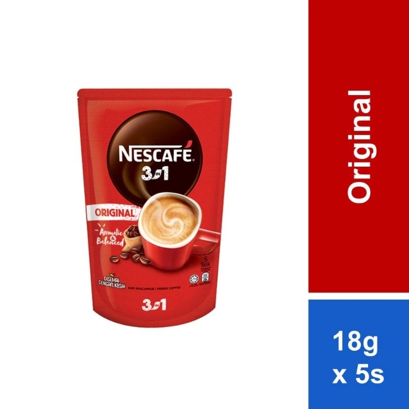 Nescafe 3in1 original 5 x 18g Ready Stock!! Exp 05/2024 | Shopee Malaysia
