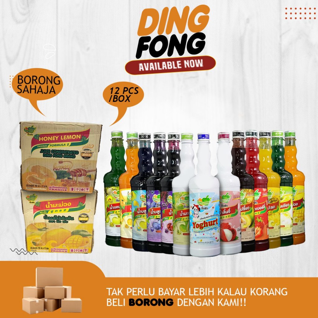 Ding Fong Squash Kordial Ice BLended Flavour Perasa Air Thailand (760ML ...