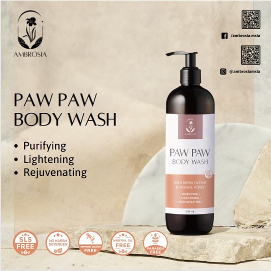 Ambrosia Paw Paw Body Wash 500ml | Shopee Malaysia