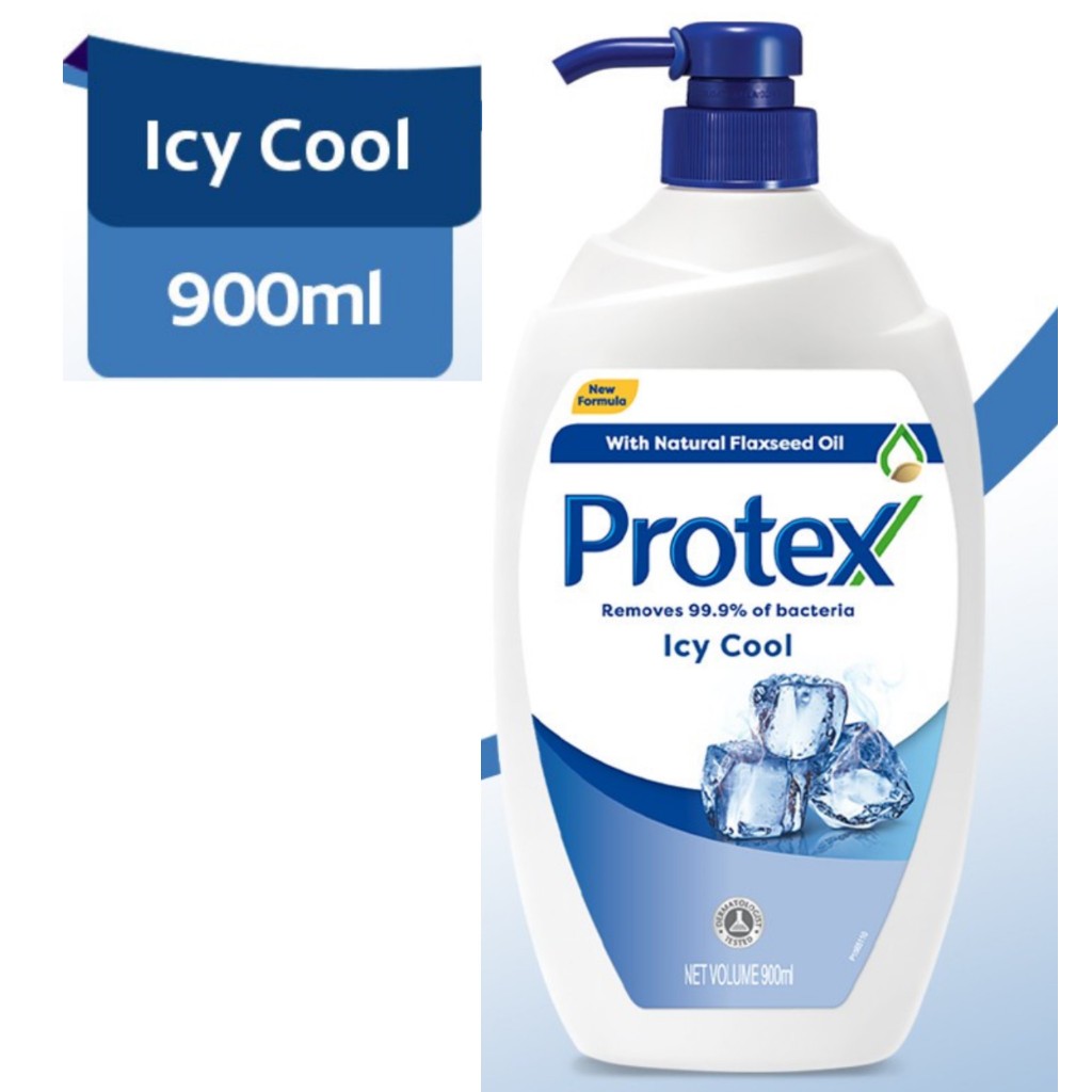 Protex Shower Gel Icy Cool with Natural Flaxseed Oil, 900ml (Assorted ...