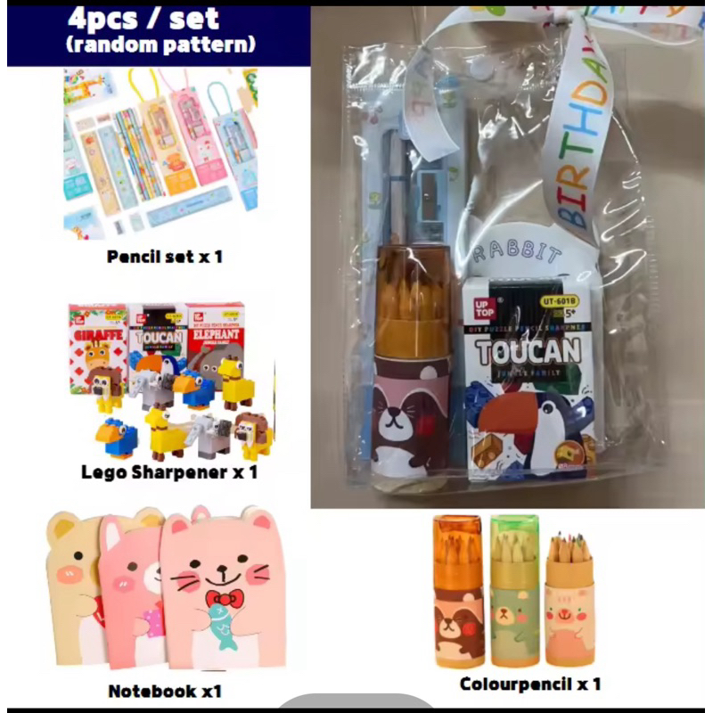 4-in-1 Birthday Goodie Bag Graduation Student Reward Gift Set Party ...