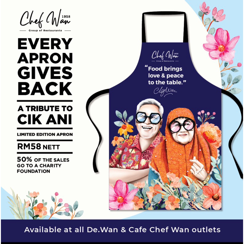 De.Wan 1958 by Chef Wan Apron A Tribute to Cik Ani Limited Edition ...