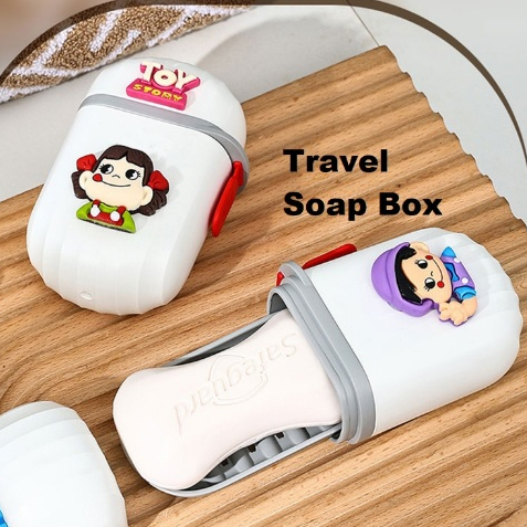 Cutie Travel Soap Box with Drain design Soap Case Holder ...