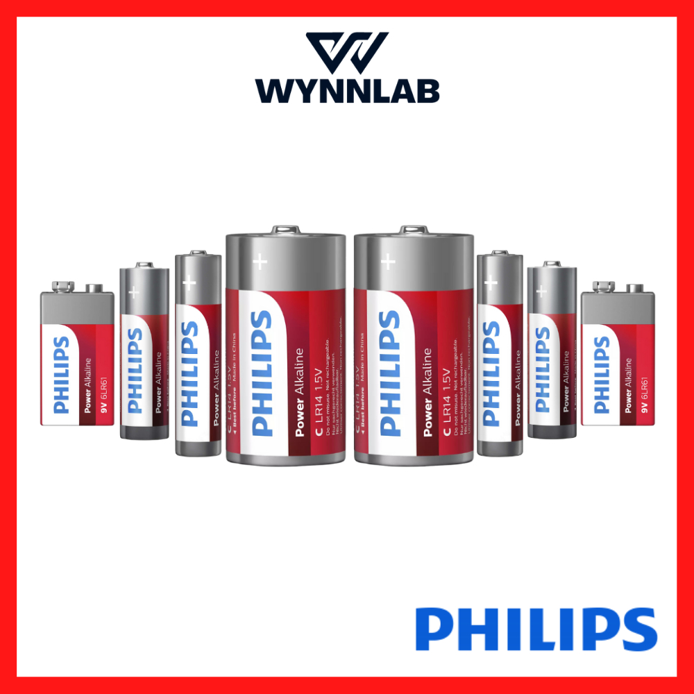 Philips Alkaline Battery AAA Battery AA Battery 9V Battery LR23 LR27 ...
