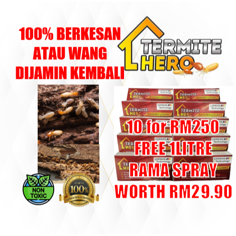 Termite Baiting Station TERMITE HERO / Termite box / Sistem Umpan Anai-anai / Colony Eliminating ...