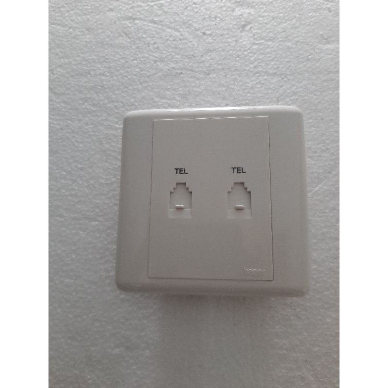 hager RJ11 DATA /TELEPHONE OUTLET (2MOD) | Shopee Malaysia