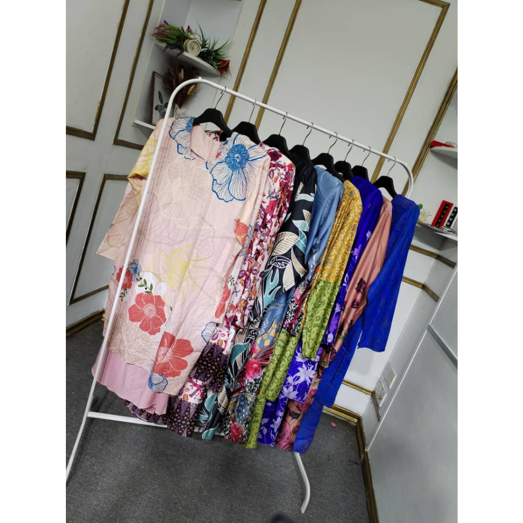 Baju kurung bercorak baju kurung batik printed baju kurung baju kurung ...