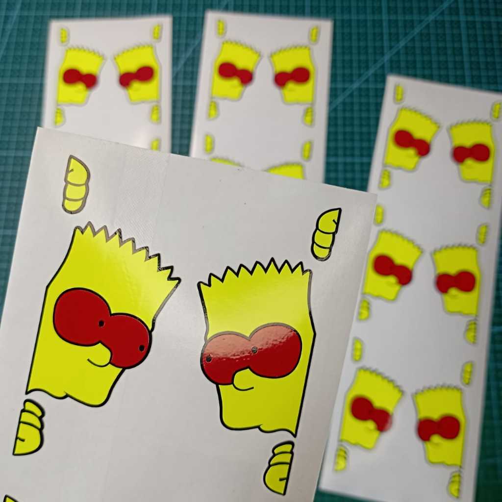 Bart peeking with red eyes, 1 set (Left and Right) | Shopee Malaysia