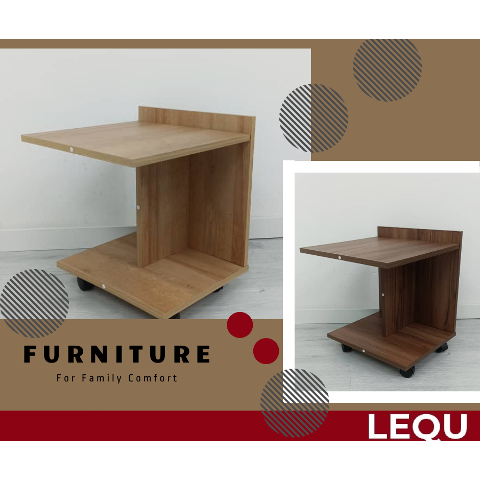 LeQu Rak tepi katil kecil beroda/ LeQu Bedside Table with castor ...