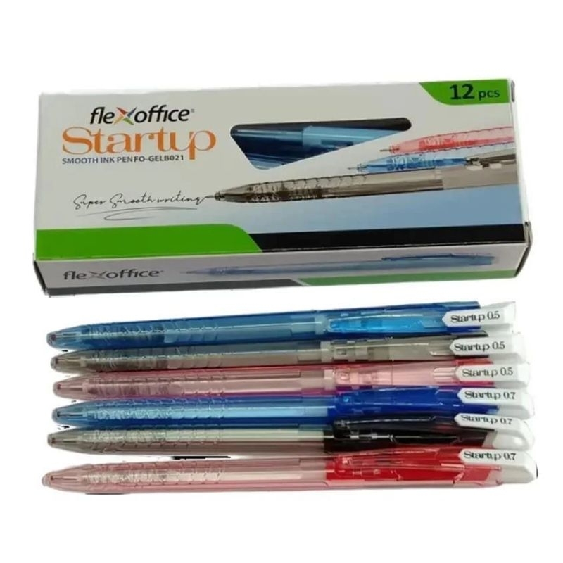 FLEXOFFICE STARTUP SMOOTH INK CLICK BALL PEN 0.5/0.7 | Shopee Malaysia