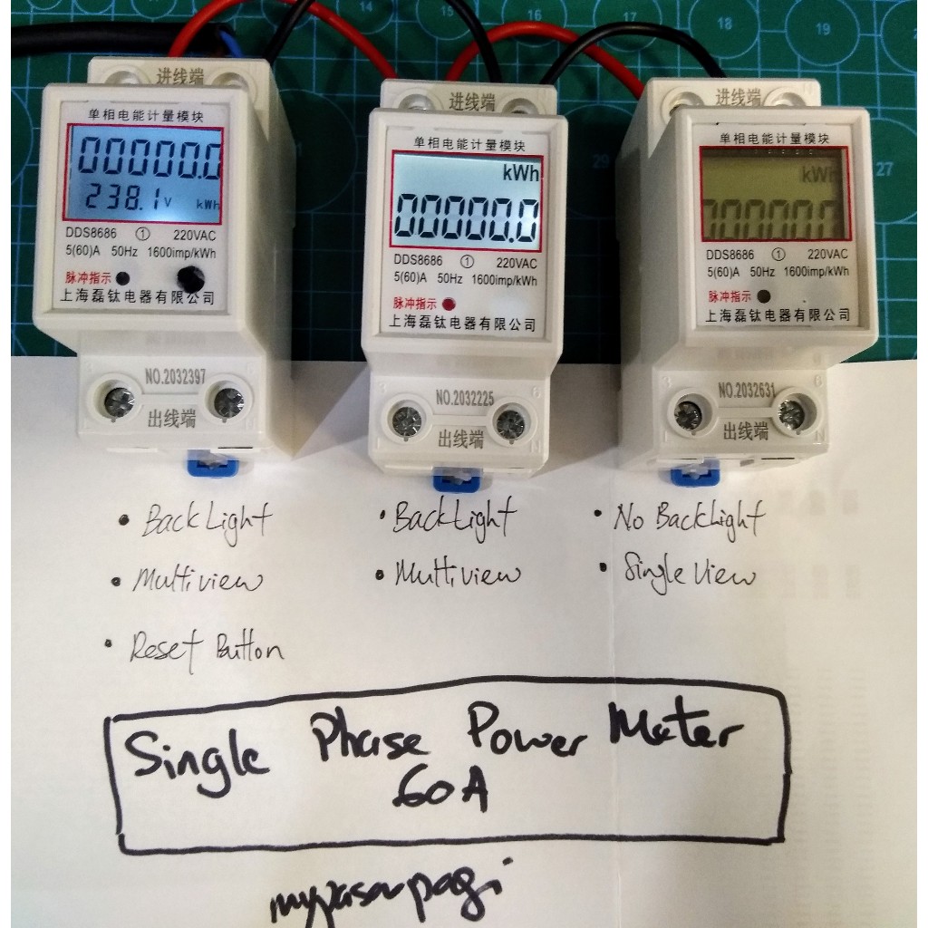 🇲🇾 WIFI TUYA SMART TNB SINGLE PHASE ENERGY kWh SUB METER WATT METER ...