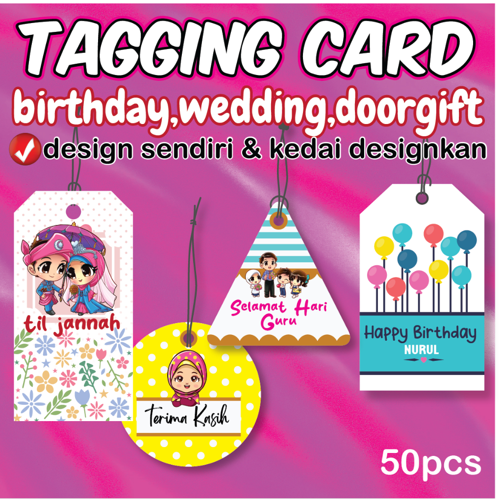 TAGGING CARD PELBAGAI 50pcs | Shopee Malaysia