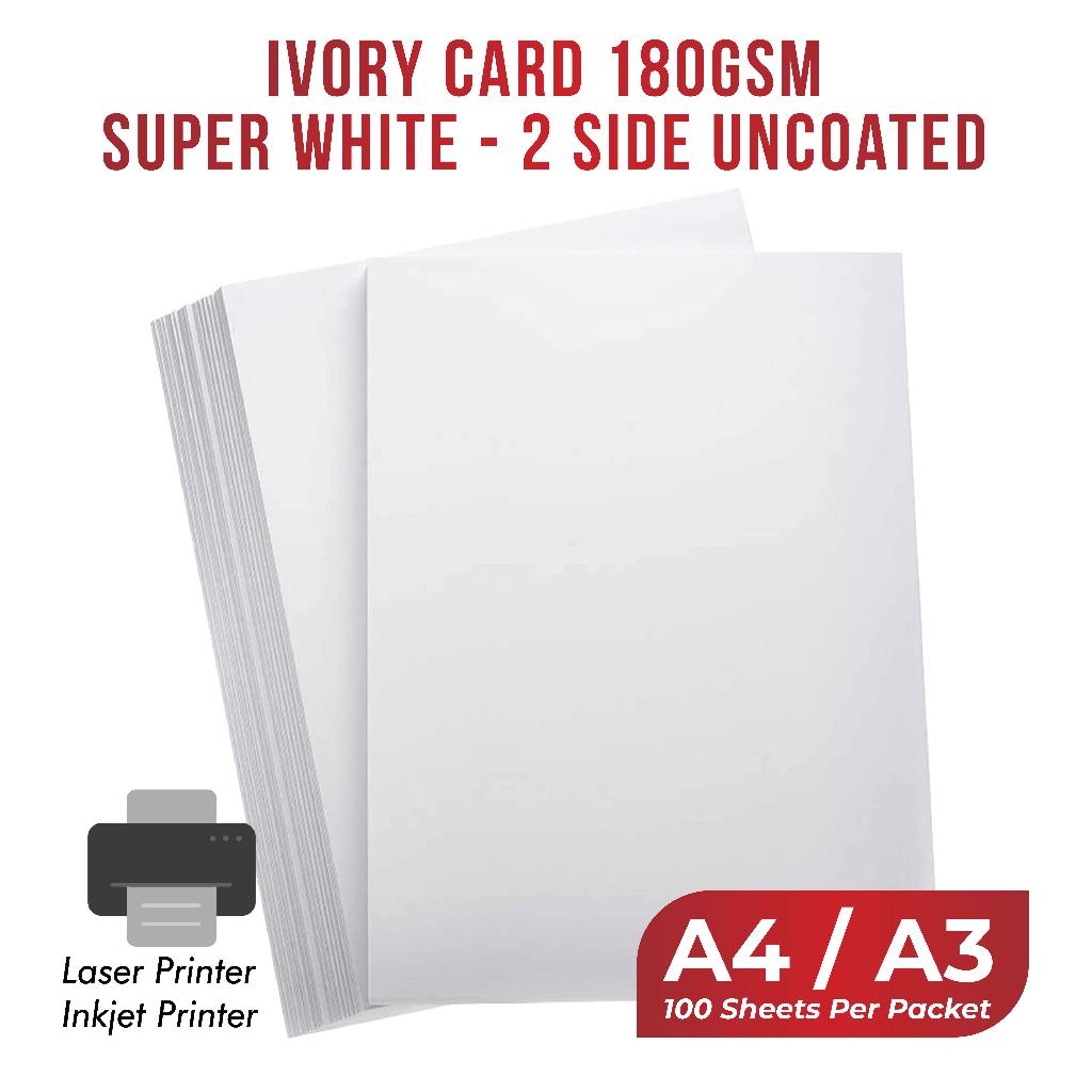 [Ready Stock] Premium 180gsm Ivory Paper - A4 - A3 - A3+ | Shopee Malaysia