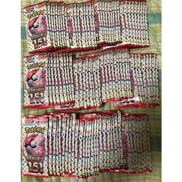 Pokémon Card 151 Japan 100 random packs Pikachu MEW Scarlett & Violet ...