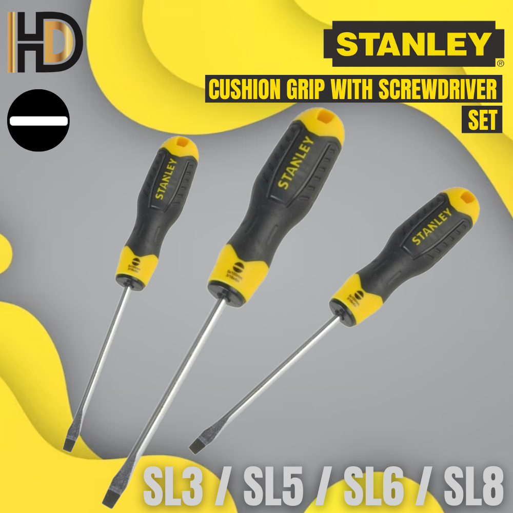 STANLEY Cushion Grip Screwdriver Slotted / 4 Size Optional / SL3 / SL5 ...