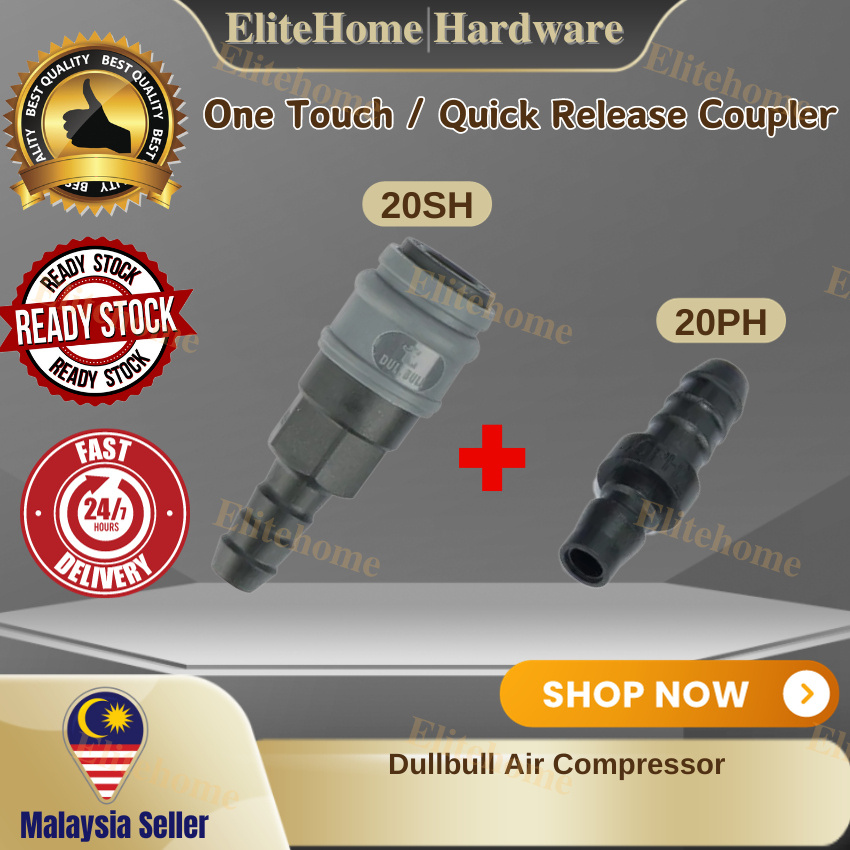 【EliteHome】(1 Set)Dullbull Self-locking Quick Coupling Air Compressor ...