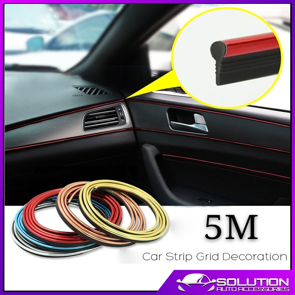 5 METER DF Car Strip Grid Decoration Line Wire Sticker Lining Dashboard ...