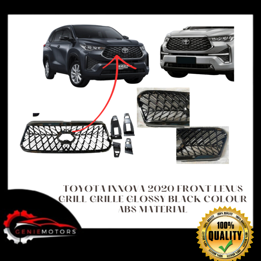 TOYOTA INNOVA 2020 FRONT LEXUS GRILL GRILLE GLOSSY BLACK COLOUR ABS ...