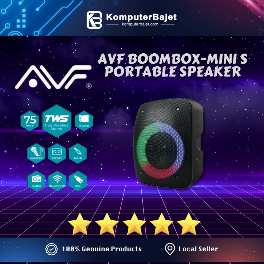 AVF BOOMBOX-MINI S PORTABLE SPEAKER ( FOC WIRED MIC ) | Shopee Malaysia
