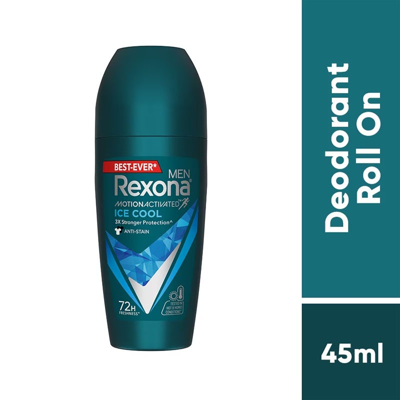 Rexona Men Deo Roll On 45ml Invisible Anti Bacterial Charcoal Detox ...