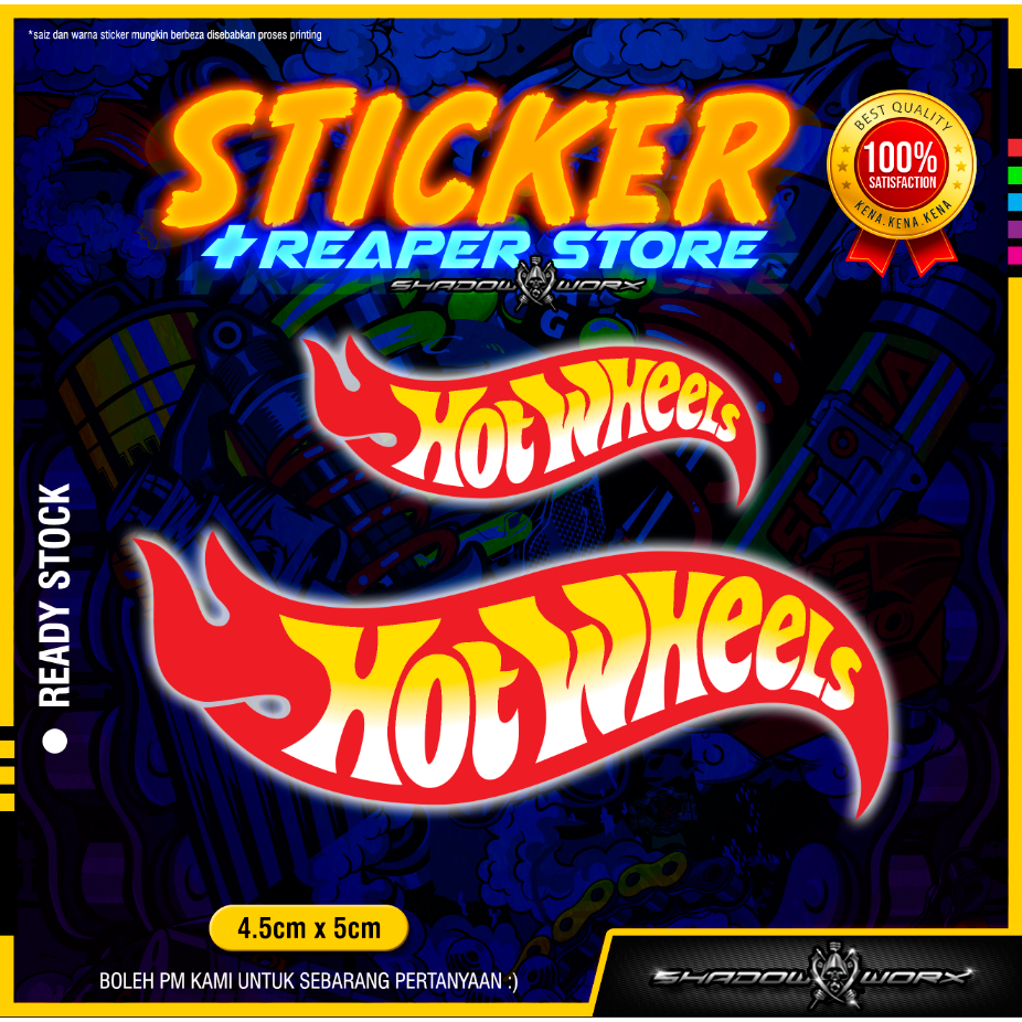 STICKER HOT WHEELS PANTUL CAHAYA / MANTUL / CAR / MOTOR / STICKER ...