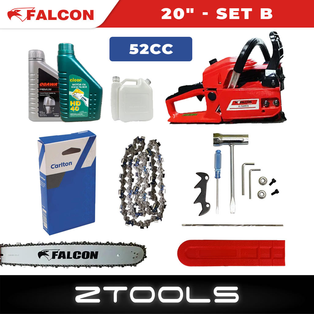 Falcon 16" / 20" Gasoline Chainsaw SL5200 | 52cc | Carlton Saw Chain ...
