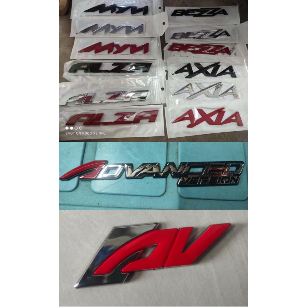 Perodua AV Advanced Myvi Bezza AXIA ALZA ARUZ ATIVA Logo word wording ...