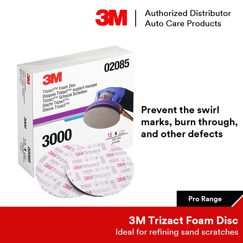 3M Trizact™ 02085 Foam Disc P3000 (6" x 1 Pc) | Shopee Malaysia