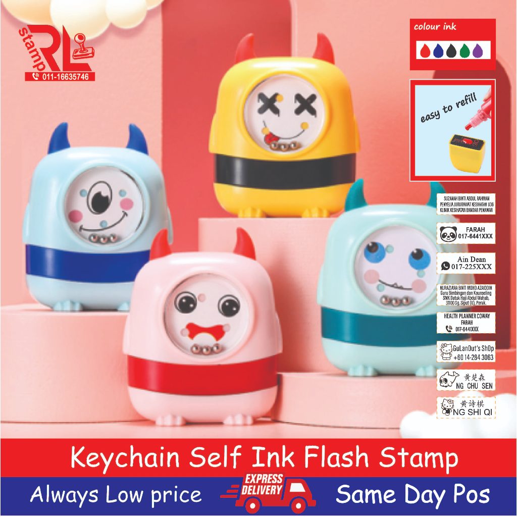 RL07 Ready Stock /cop nama /cop nama stamp /cop guru /chop custom made ...