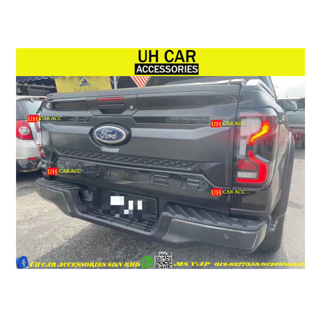 FORD RANGER T9 2022 2023 2024 REAR TAILGATE PROTECTOR PANEL COVER ...