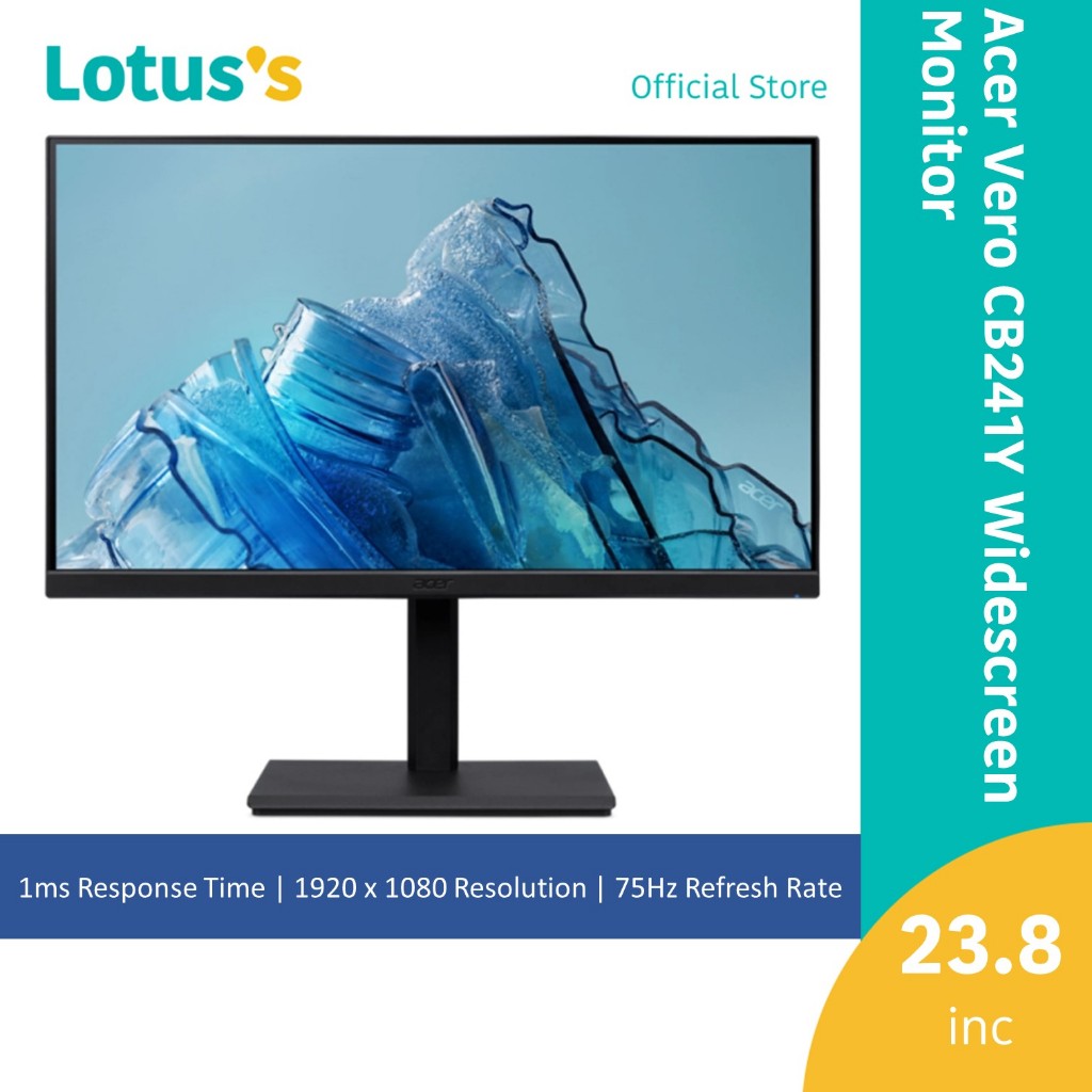 Acer Monitor VERO 24" CB241Y (IPS-FHD-1MS-75Hz) | Shopee Malaysia