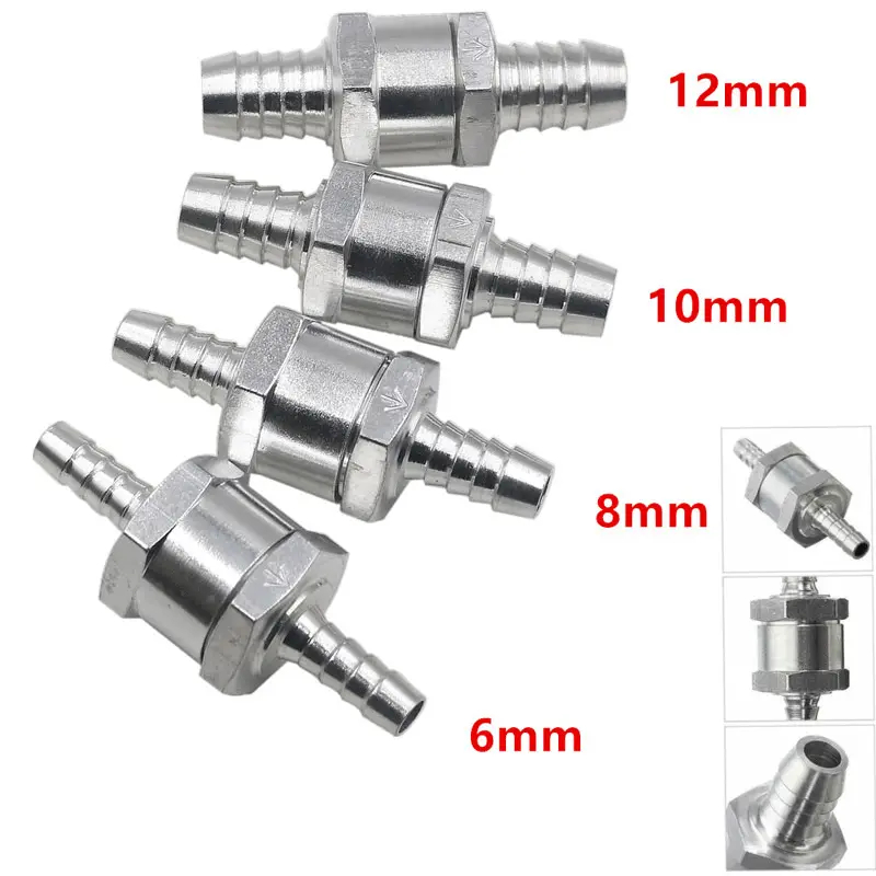 MKR Aluminium Non Return Check One Way Valve Breather Rollover Fuel 6mm ...
