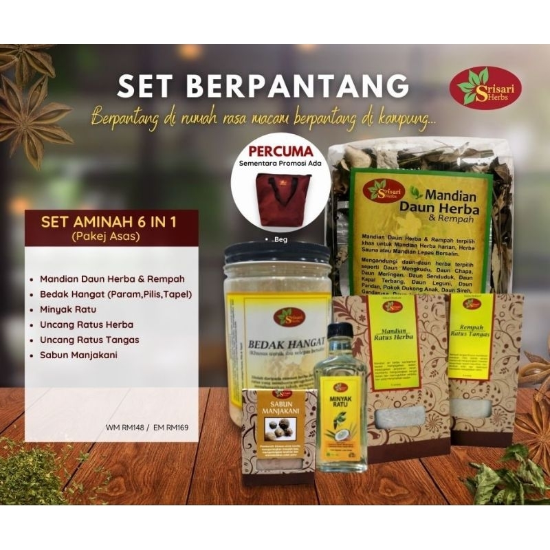Set Lengkap Berpantang Ibu Bersalin | Shopee Malaysia