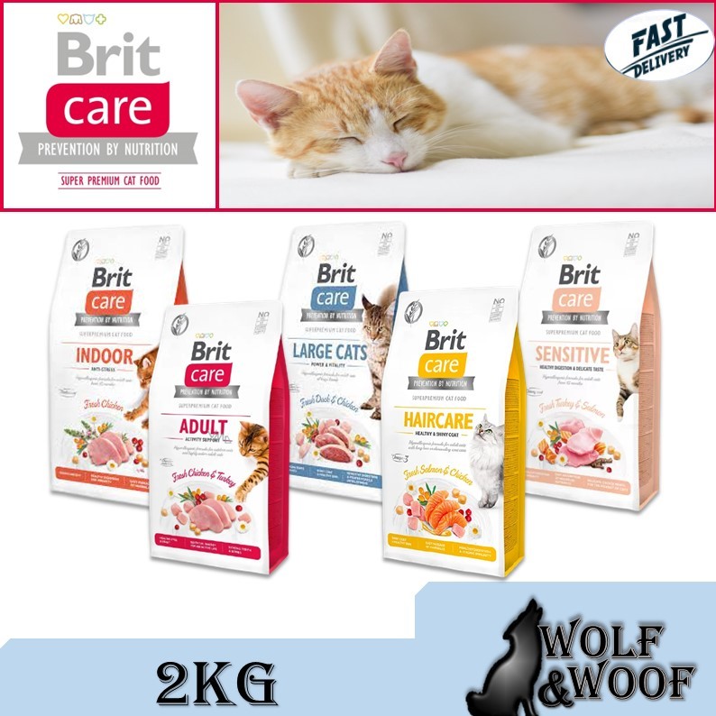 Brit Care Grain Free Cat Food 2kg (Kitten, Indoor, Large Cats ...
