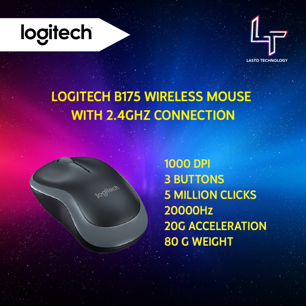 Logitech B175 Wireless Mouse with 2.4GHz Connection | Shopee Malaysia