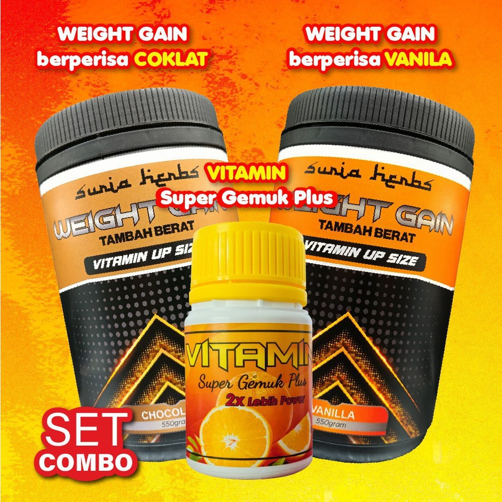 Gemuk BODY UP Vitamin super gemuk weight gain ubat gemok perisa Vanilla ...