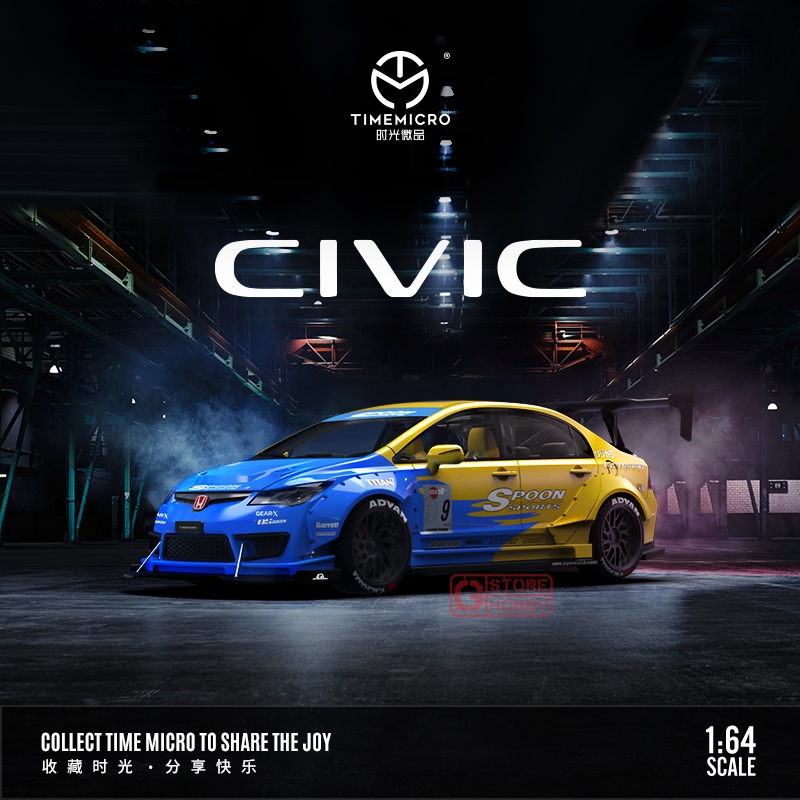 TIME MICRO 1/64 HONDA CIVIC FD2 TRACK EDITION SPOON LIVERY | Shopee ...