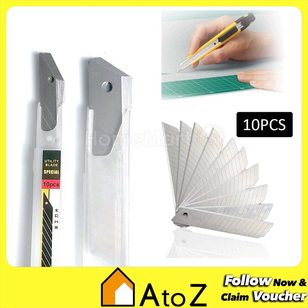Utilities Knife Cutter Blade Blades Refill 9mm 18mm Mata Pisau Cutter Small Cutter Mata Pisau ...