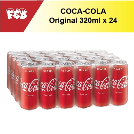 Coke / Coca-Cola Rasa Asli 320ml x 24 cans / 6 cans | Shopee Malaysia