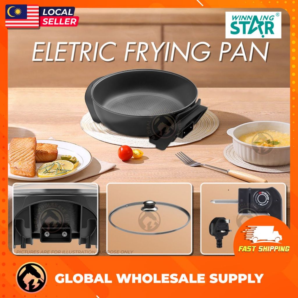 WINNING STAR Electric Frying Portable Pan Cooker Steamboat Hot Pot ...