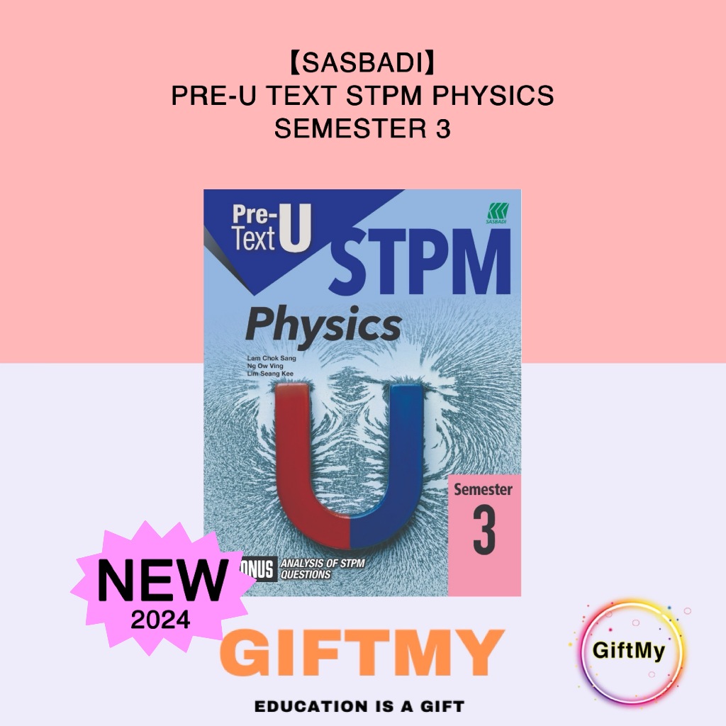 【Sasbadi】Reference Book: Pre-U Text STPM Physics Semester 3 2023 / 2024 | Shopee Malaysia