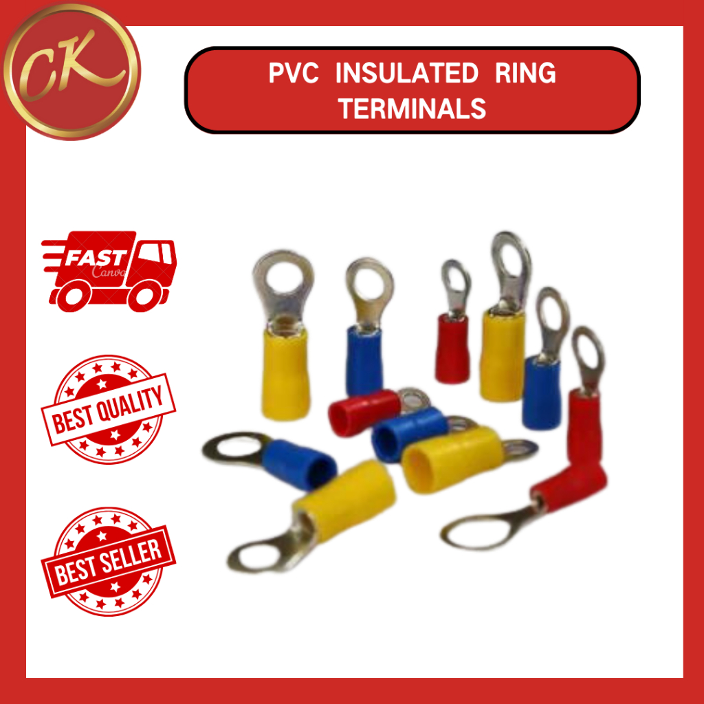 INSULATED TERMINAL RINGS TERMINAL LUG WIRE CLIP CONNECTOR (100PCS/PACKET) | Shopee Malaysia