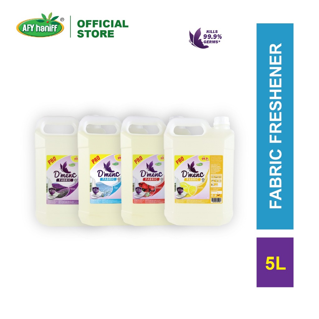 Afy Haniff D'menc® Fabric Freshener Spray With Antibac 99.9% 5 Liter ...