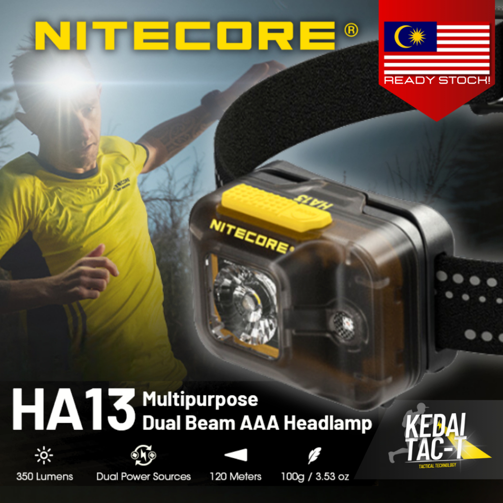 NITECORE HA13 - 350 Lumen Lightweight AAA Headlamp - ORIGINAL - Ready Stock in MALAYSIA from ...