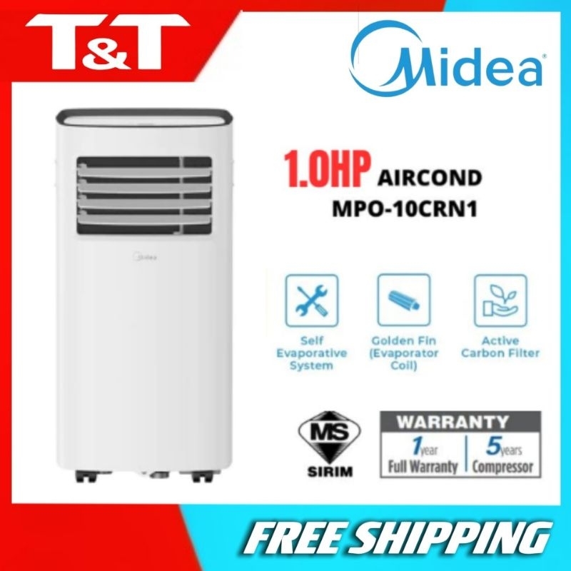 Midea 1.0HP Portable Air Cond MPO-10CRN1 | Shopee Malaysia