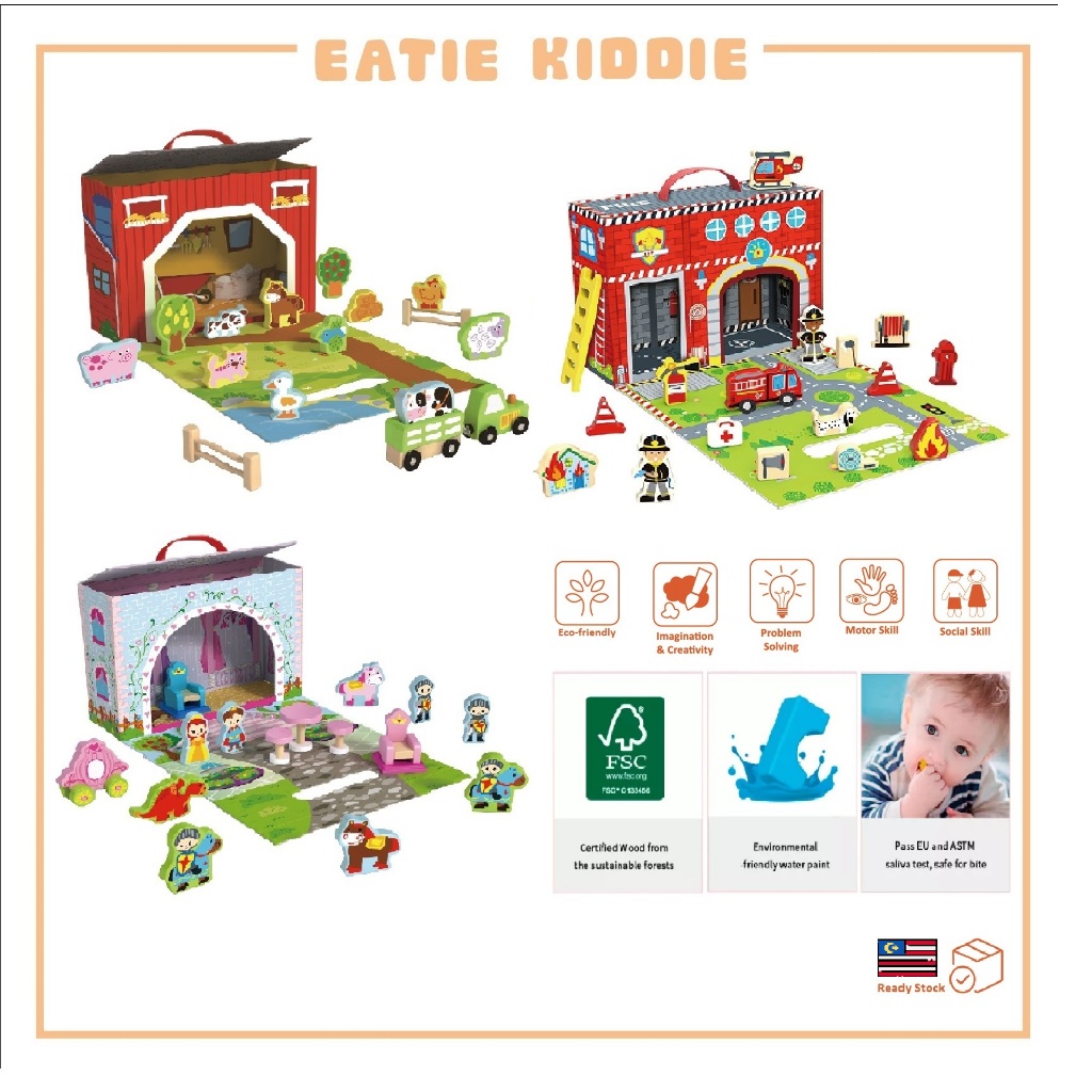 Wooden Educational Learning Toys for Kids I Role Playing Travel Toys ...